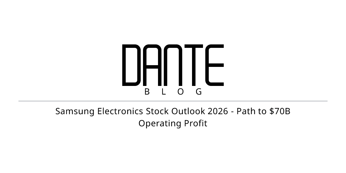 Samsung Electronics Stock Outlook 2026 - Path to $70B Operating Profit ...